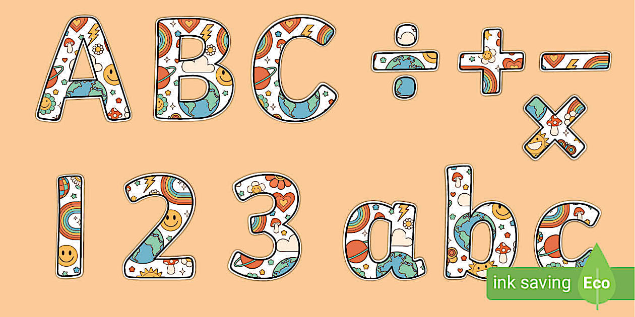 Retro-Themed Display Lettering (teacher made) - Twinkl