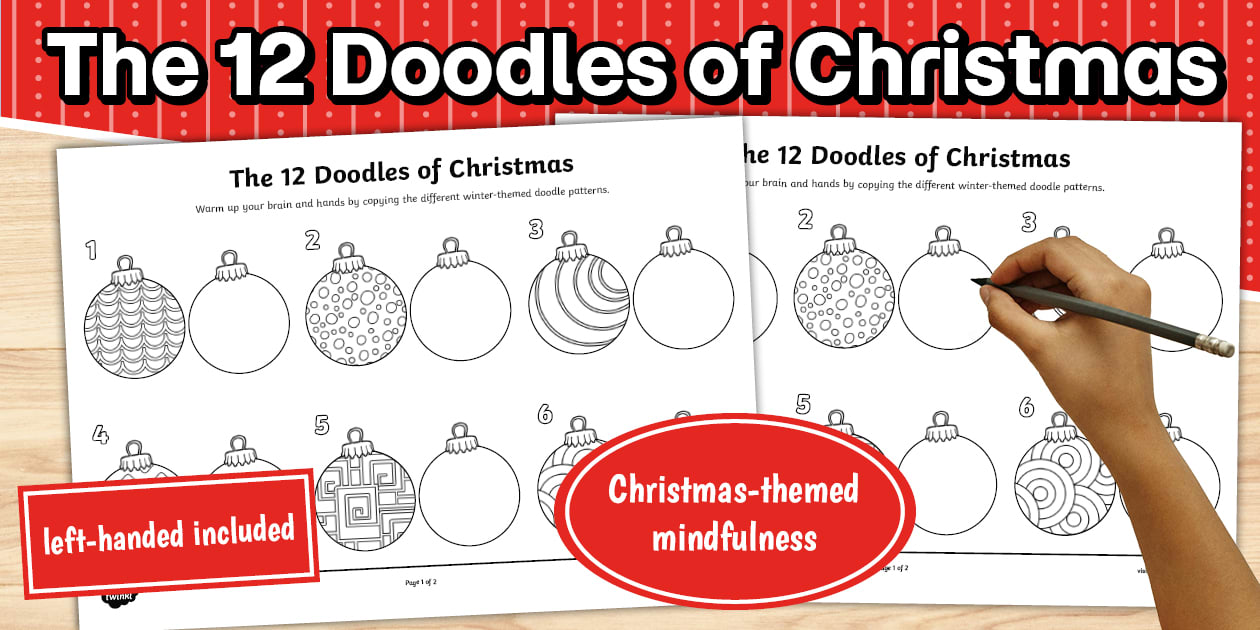 The 12 Doodles of Christmas Activity Sheets