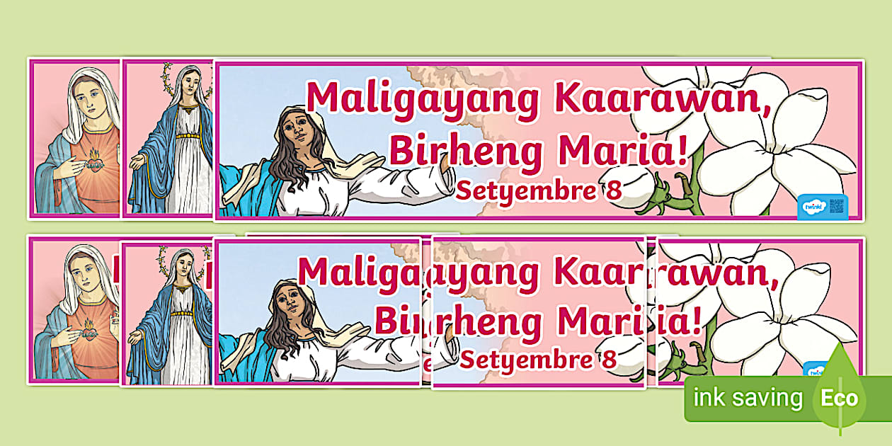 Maligayang Kaarawan Birheng Maria Banner | Twinkl - Twinkl