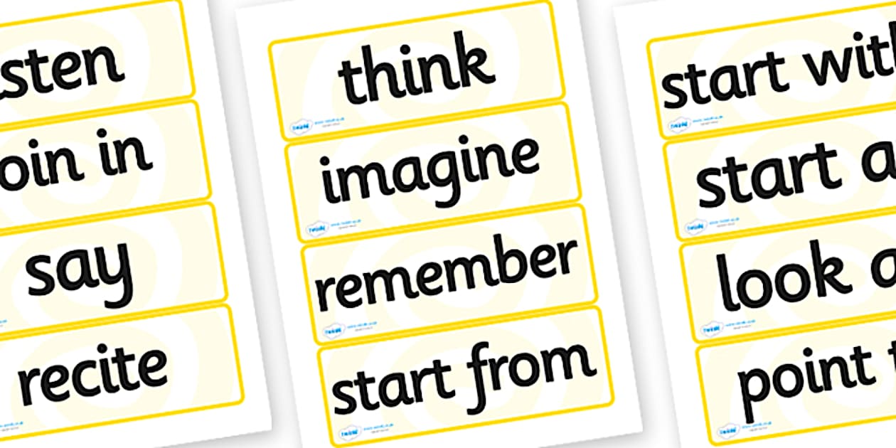 Year 2 Maths Vocabulary Word Cards Instructions