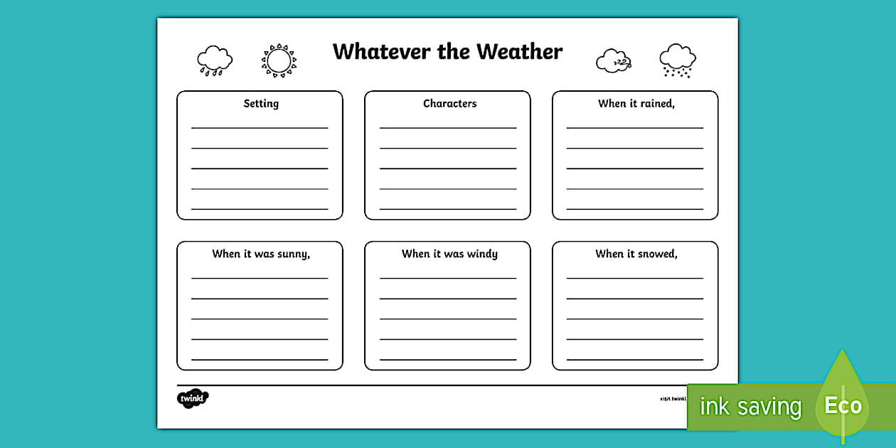 Whatever the Weather Story Map Worksheet - Twinkl