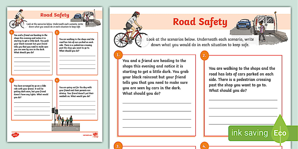Road Safety Scenario Activity (teacher made) - Twinkl