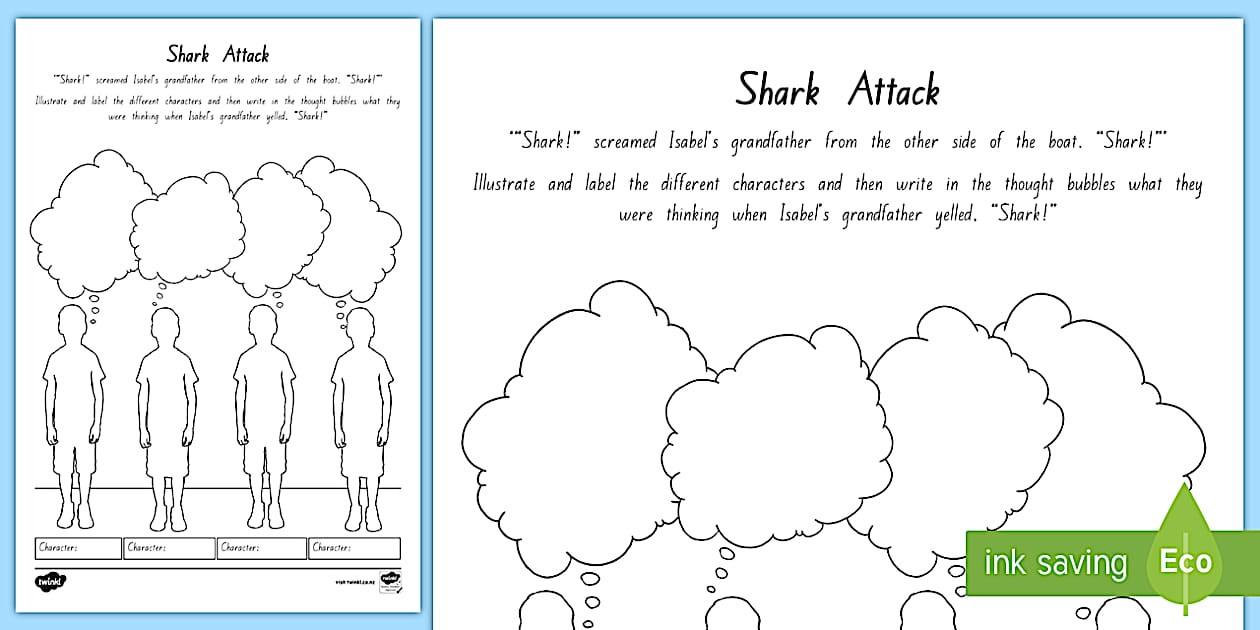 Term 1 Week 5 Year 7 & 8 Chapter Chat Shark Attack Activity to Support