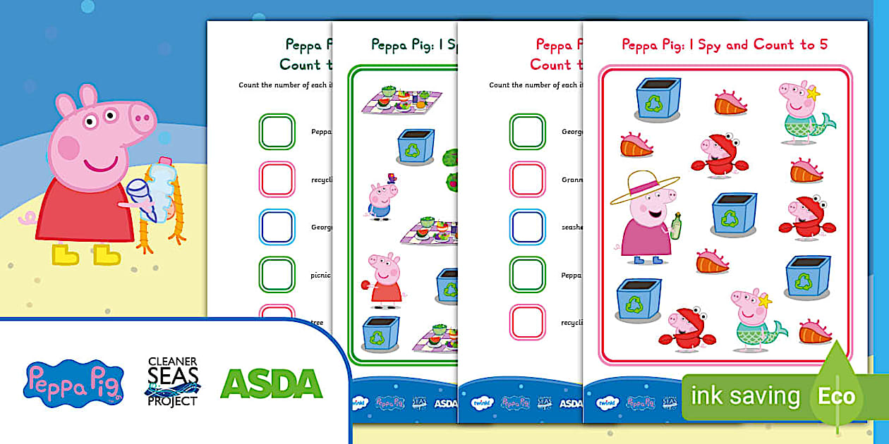 FREE! - 👉 Peppa Pig Numbers Activity | Counting to 5 | Twinkl