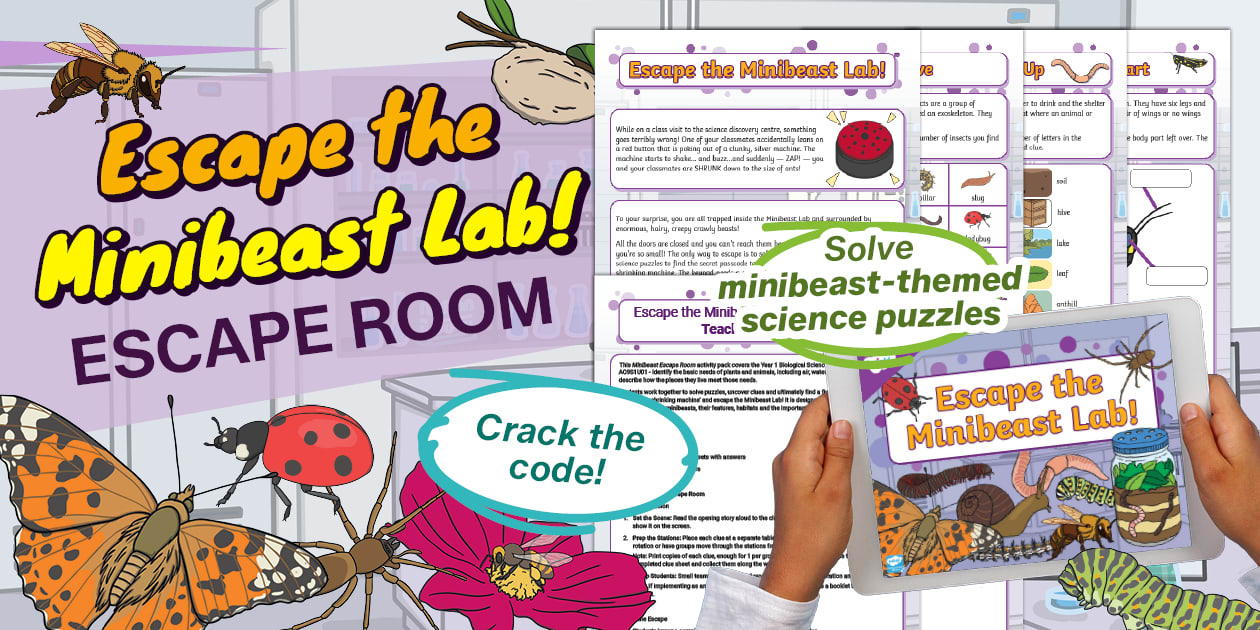Escape the Minibeast Lab! Escape Room