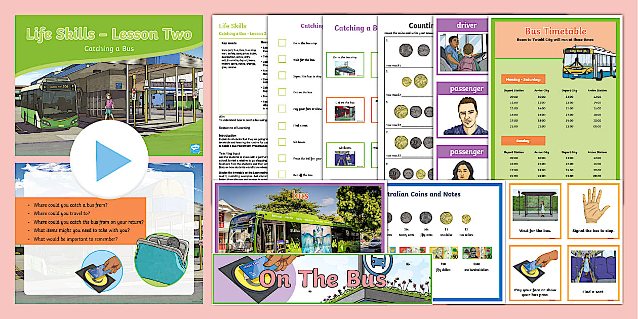Life Skills Lesson 2 - Catching the Bus (teacher made)