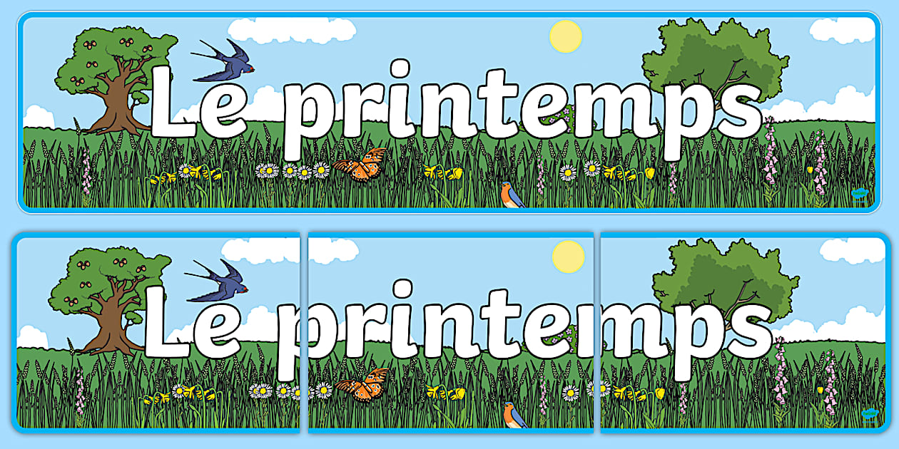 Banderole d'affichage : le printemps (teacher made) - Twinkl
