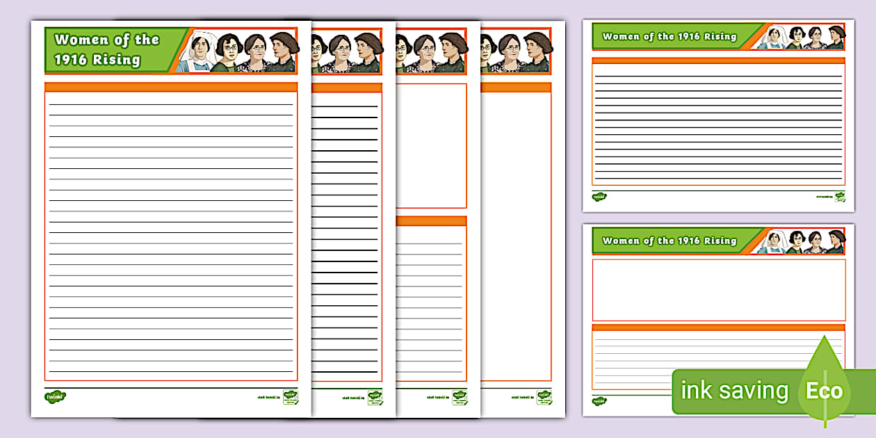 Women of the 1916 Rising (Writing Frames) (teacher made)