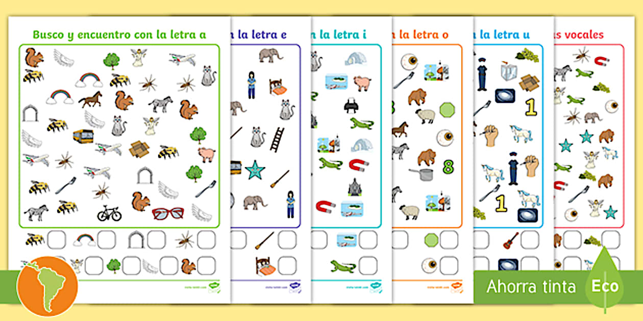 Busco y encuentro las vocales (Teacher-Made) - Twinkl