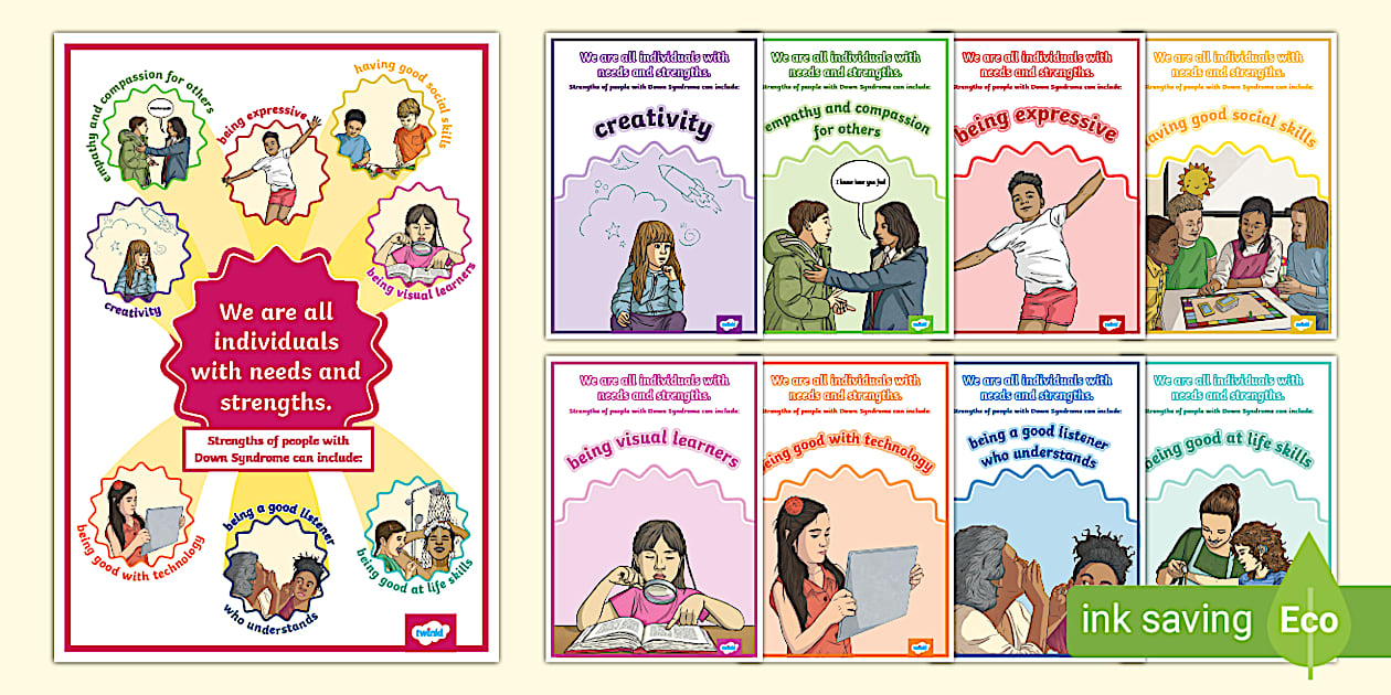 Down Syndrome Strengths Poster Set (teacher made) - Twinkl