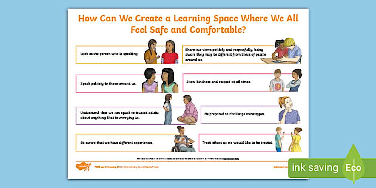 PSHE Safe Learning Space Display Poster - KS2 Resources