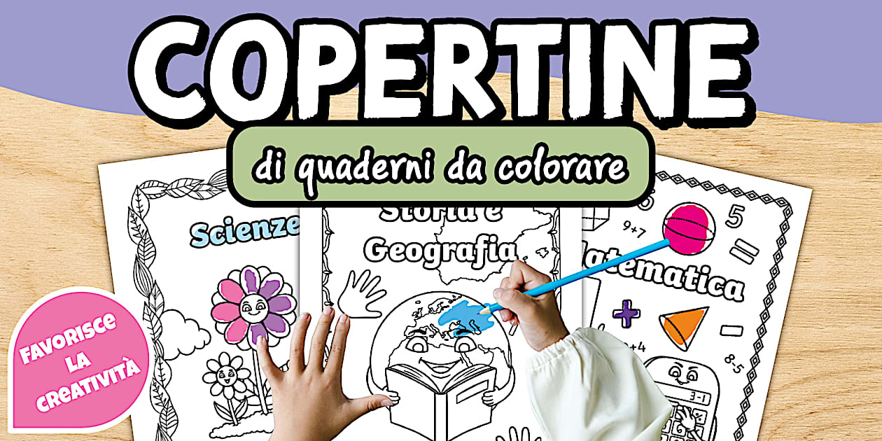 Copertine di quaderni da colorare