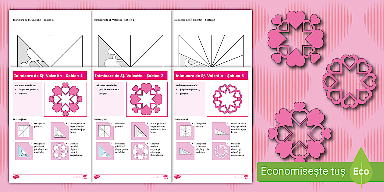 Șablon inimioare de decupat | Activitate practică | Twinkl