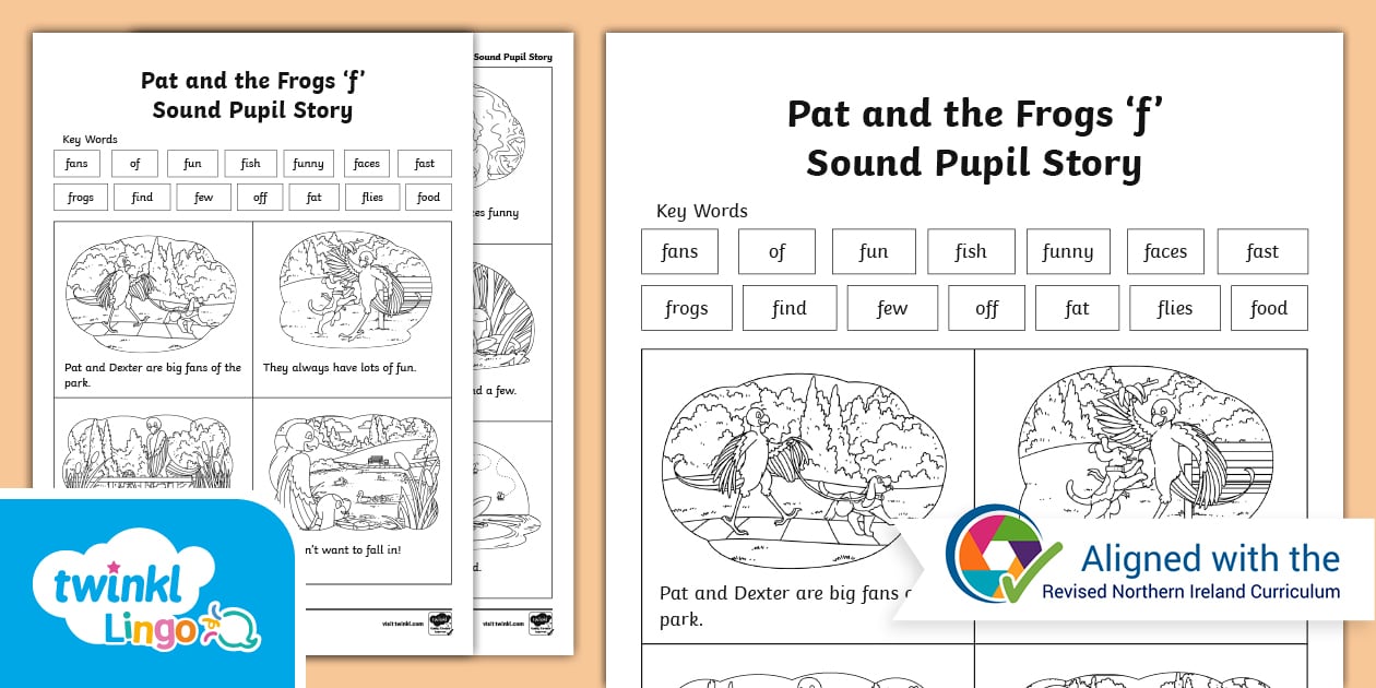 Pat and the Frogs 'f' Pupil Story Activity Sheet
