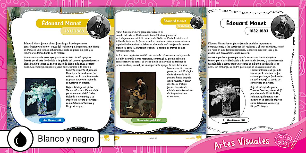 Ficha Informativa | Édouard Manet | Artes Visuales | Impresionismo