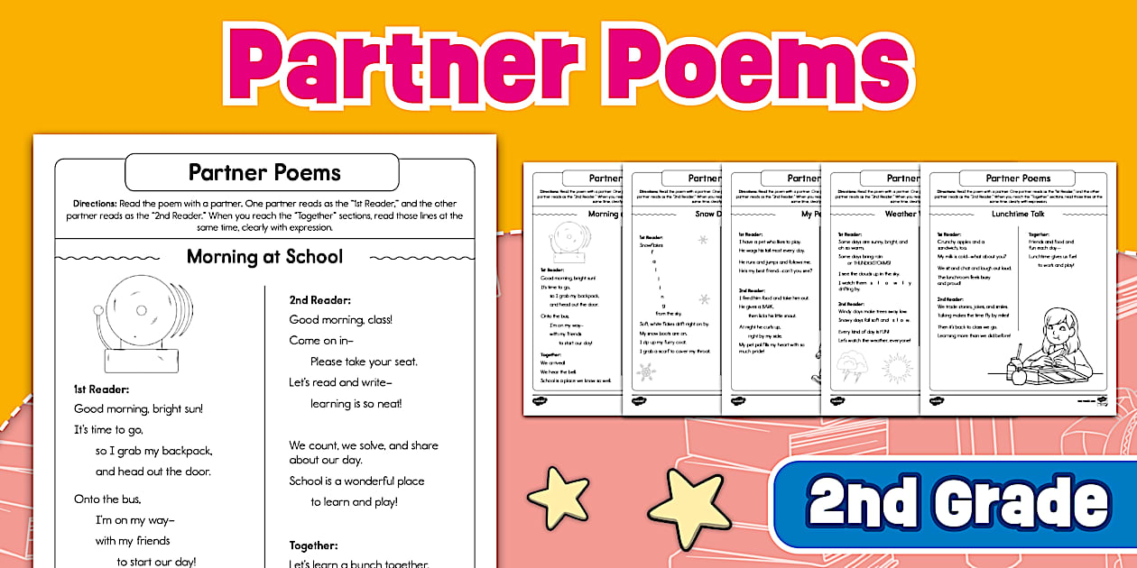 Second Grade Partner Reading Fluency Poems