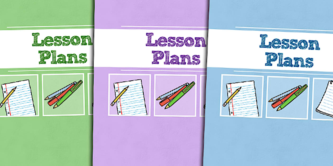 Black and White A4 Lesson Plans Divider Covers - Twinkl