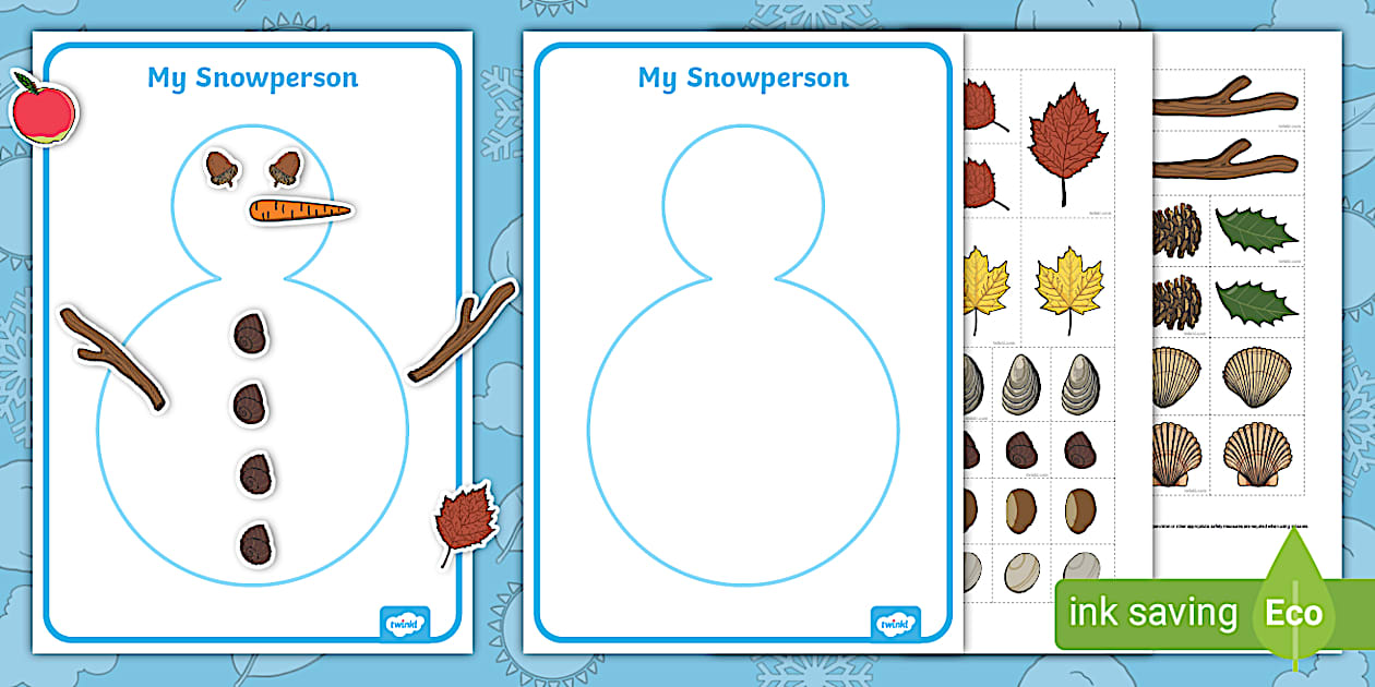 Snowman Paper Craft | Cut and Stick Activity - Twinkl
