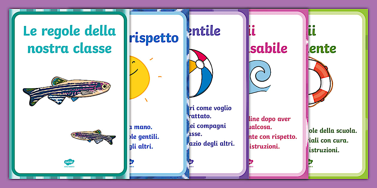Schede editabili regole della classe (Teacher-Made) - Twinkl