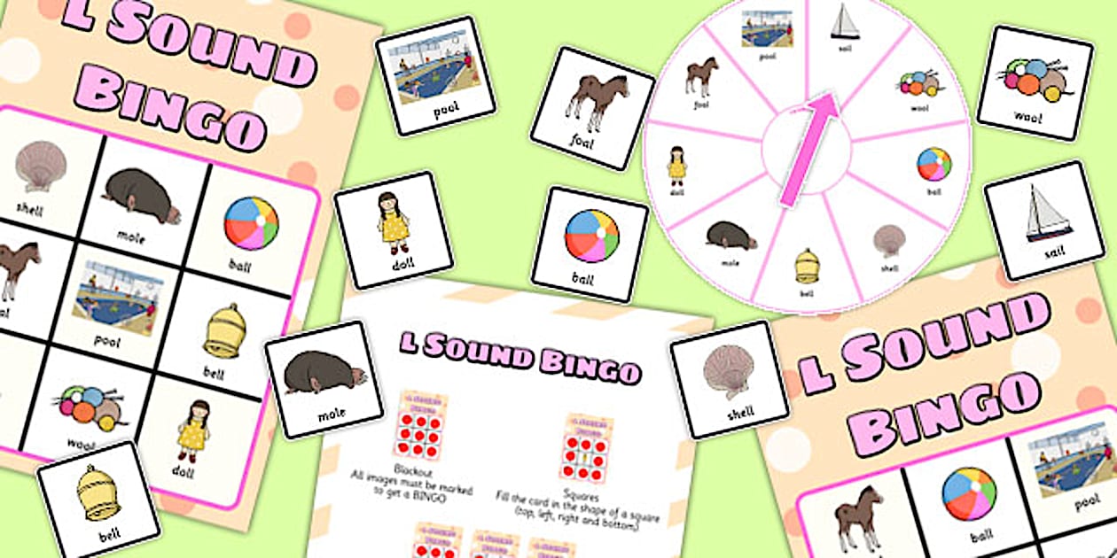 Final 'L' Sound Spinner Bingo (teacher made) - Twinkl