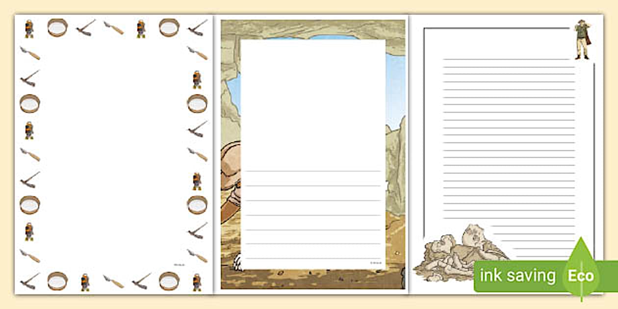 Archaeology Page Borders - Twinkl