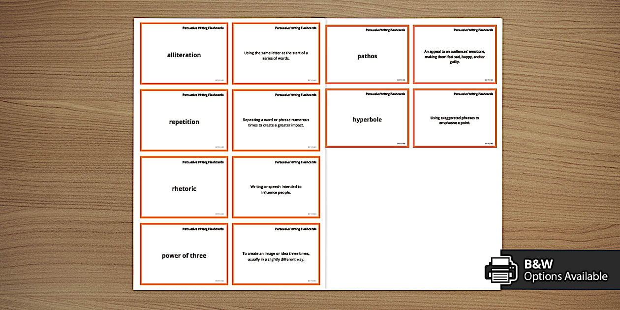 Persuasive Writing Flashcards | Creative Writing | Twinkl