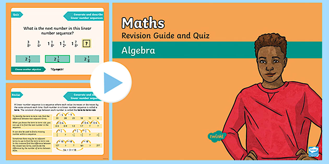 SATs Survival: Year 6 Algebra Maths Revision Guide and Quick Quiz