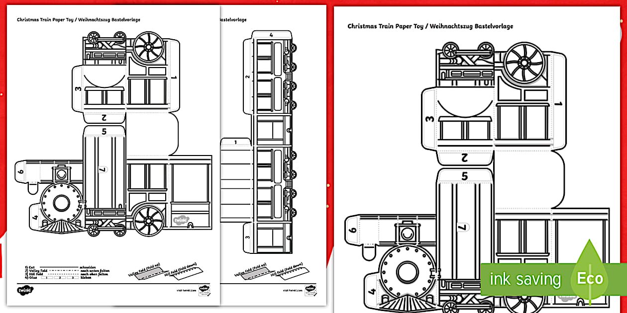 3D Cut Out Train Template | Crafts | Twinkl - Twinkl
