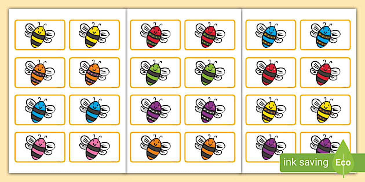 Making Pairs Bees Matching Activity - (teacher made)