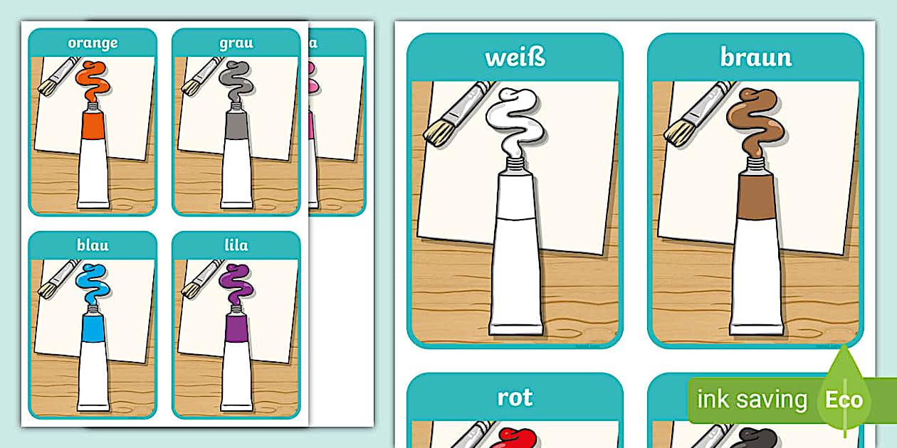 👉 German Colour Flashcards (teacher made) - Twinkl
