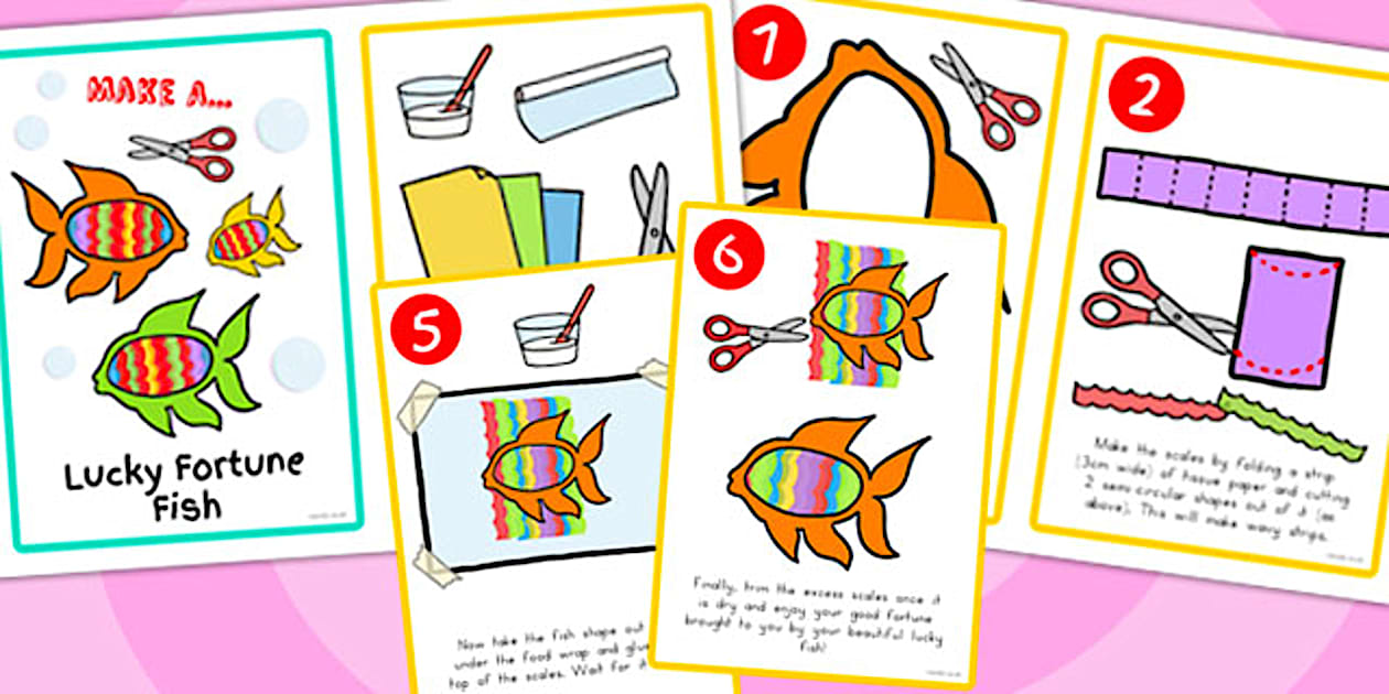 Chinese New Year Make Lucky Fish Activity Instruction - australia