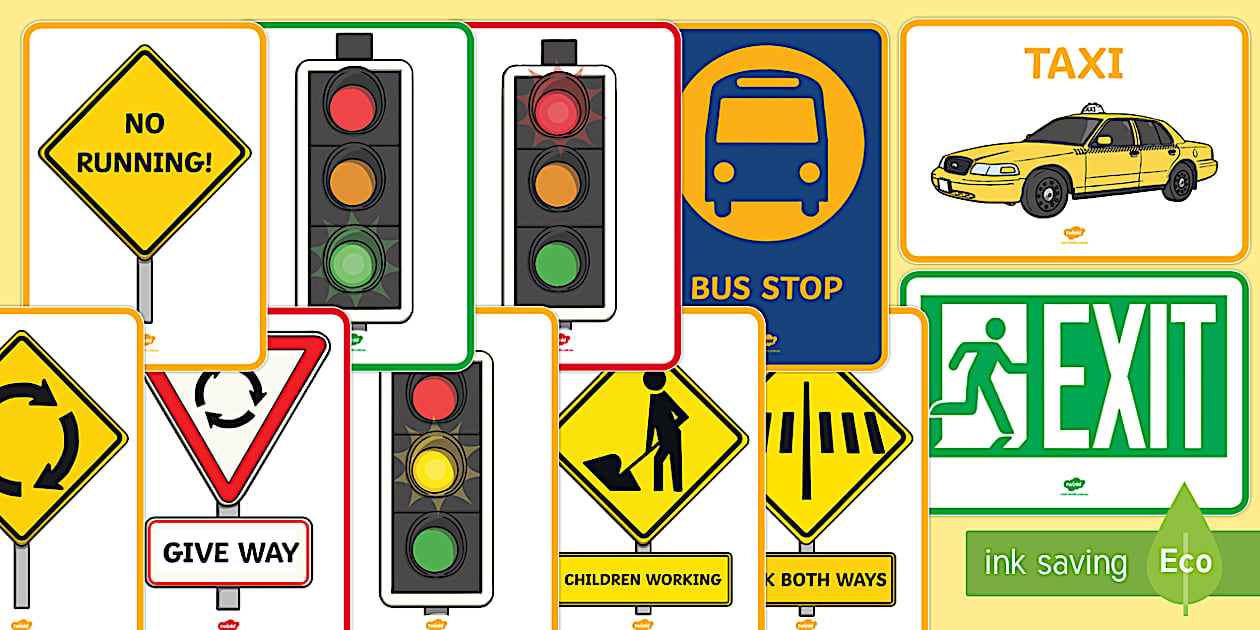 TAS Classroom Road Signs A4 Display Posters (teacher made)