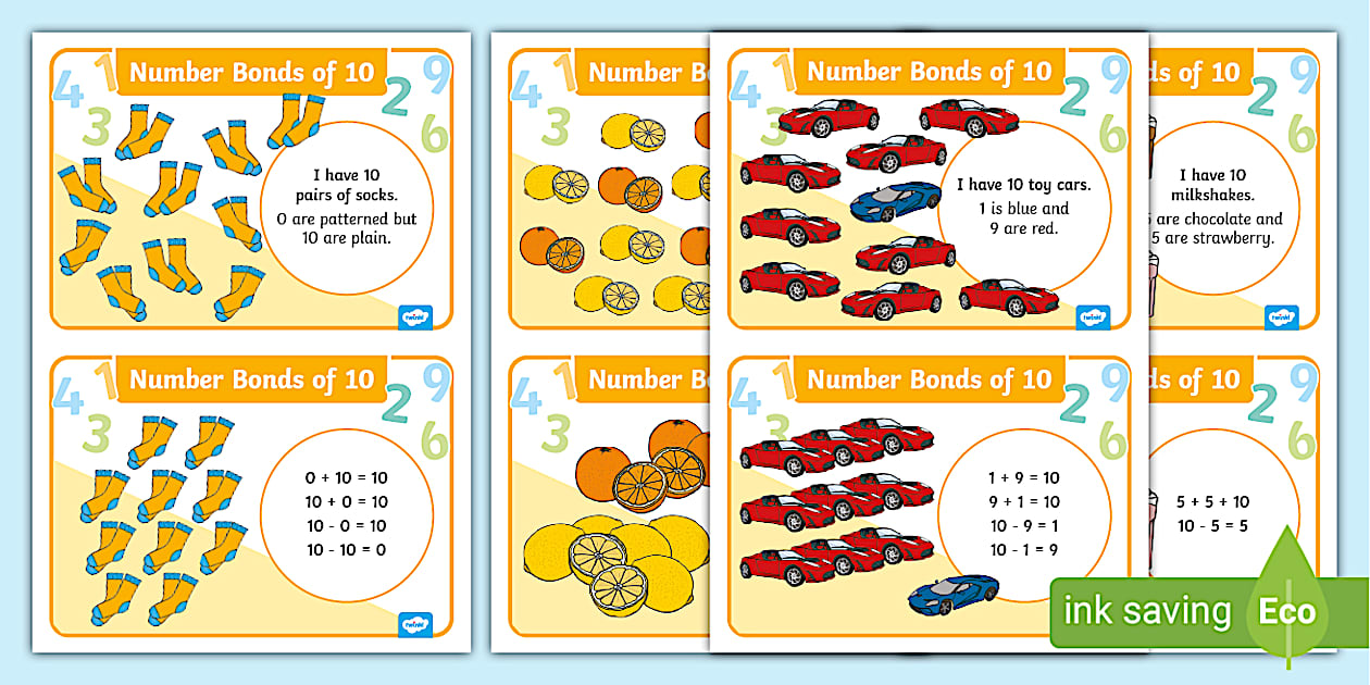 Number Bonds to 10 Word Stories - Twinkl