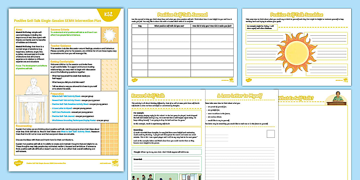 Positive Self-Talk Single-Session Intervention KS2 - Twinkl