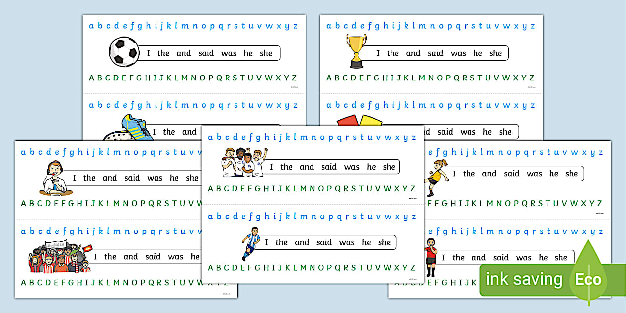 Cursive Football World Cup Alphabet Strips (teacher made)