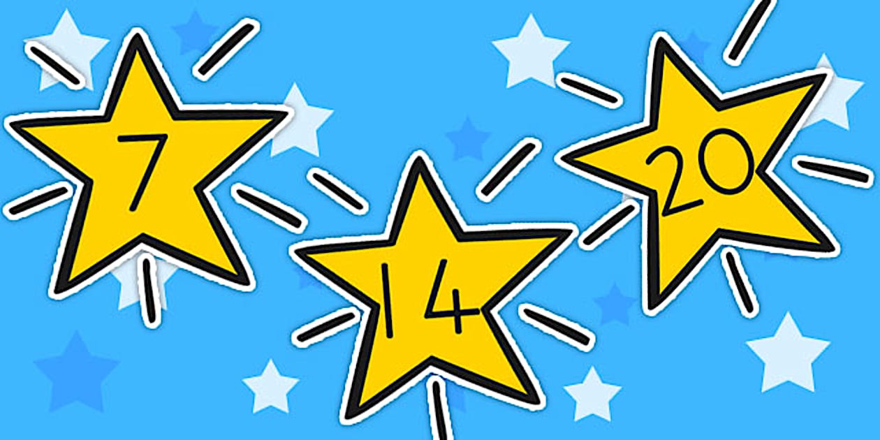 Numbers 0 30 On Stars (teacher made) - Twinkl