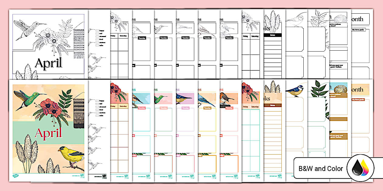 April Home Education Planner | Organization | Twinkl USA