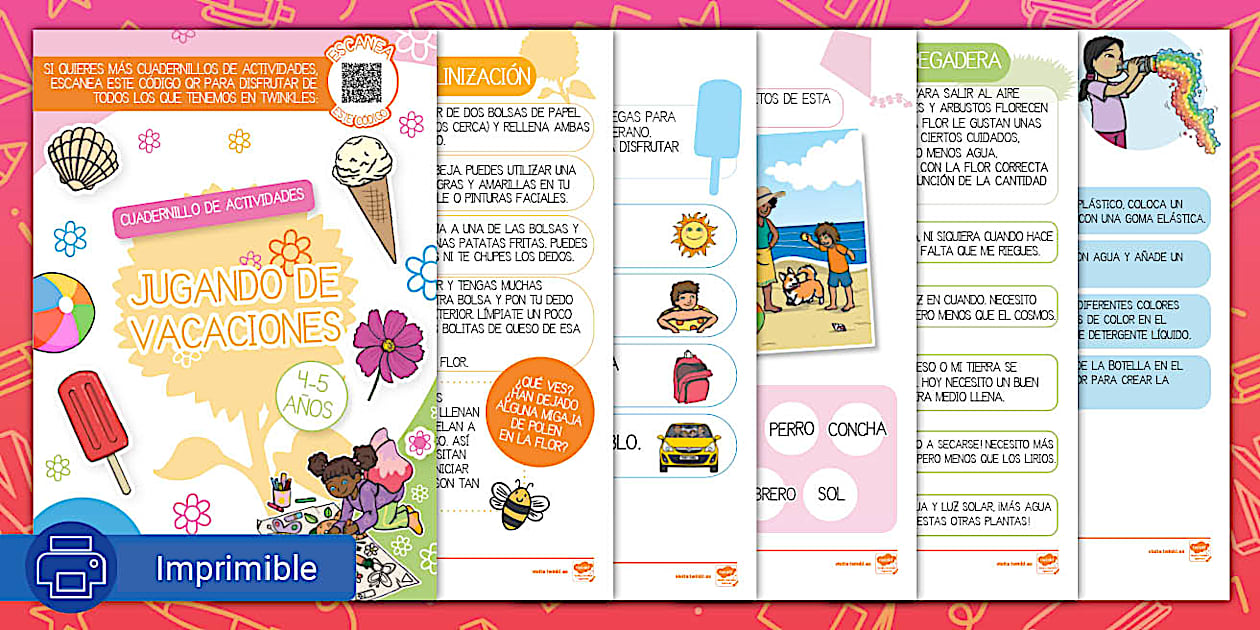 Cuadernillo de verano: Jugando de vacaciones (4-5 años)