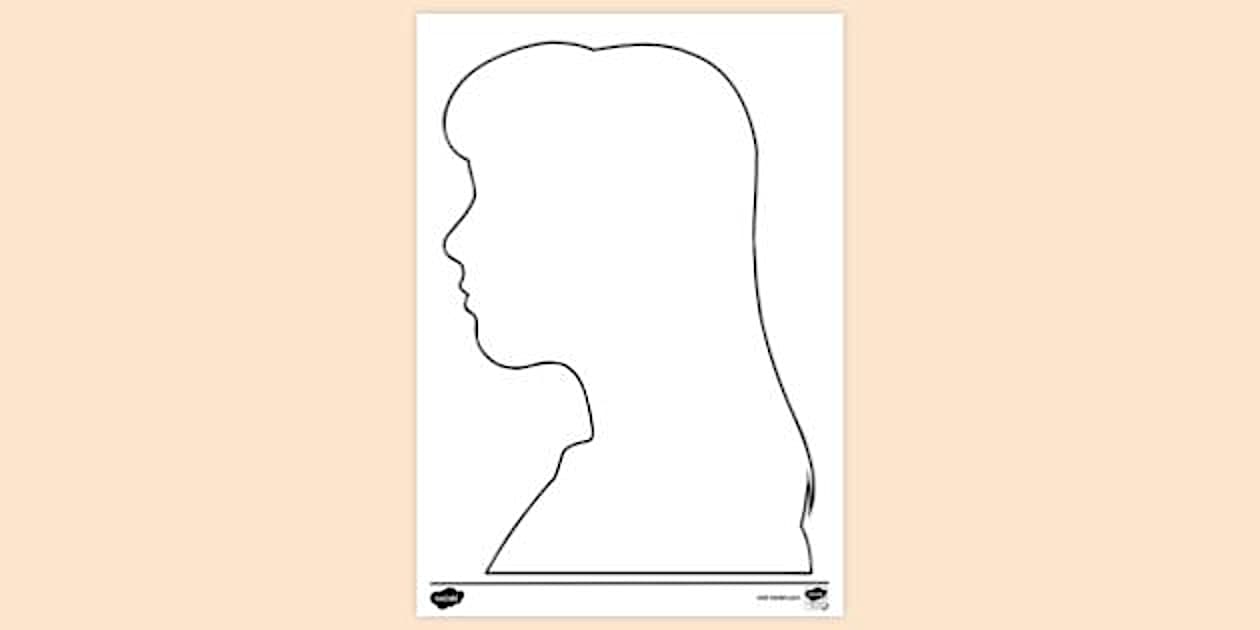 Outline Of Katys Head Colouring | Colouring Sheets - Twinkl