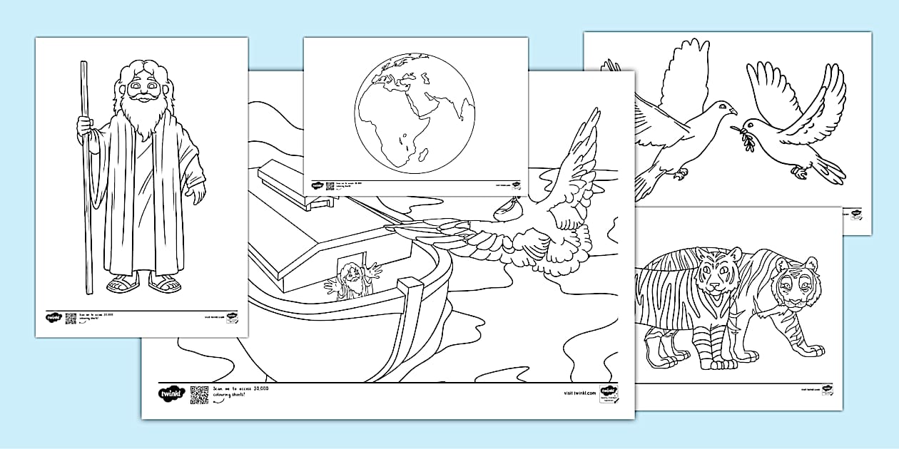 Noah's Ark Colouring Pages - Religious Resources
