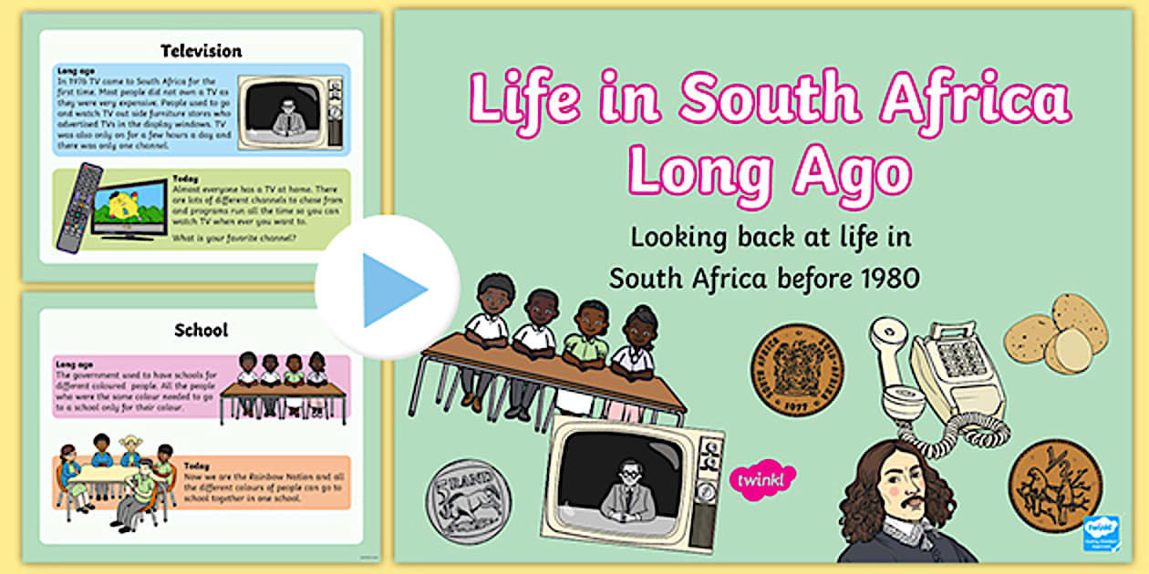 Life In South Africa Then And Now PowerPoint | Life Skills