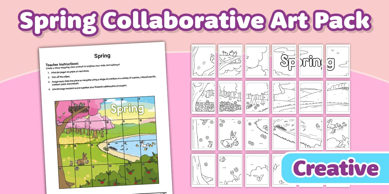 Spring Collaborative Art | Learning Resources | Twinkl USA