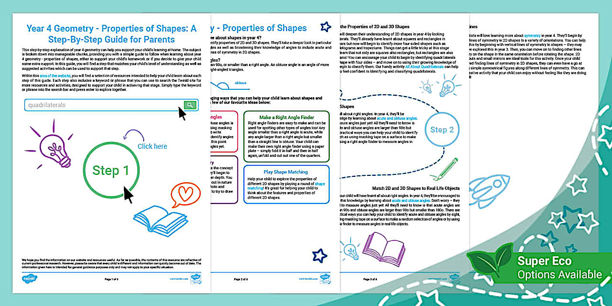 Year 4 Geometry - Properties of Shapes: A Step-By-Step Guide for Parents