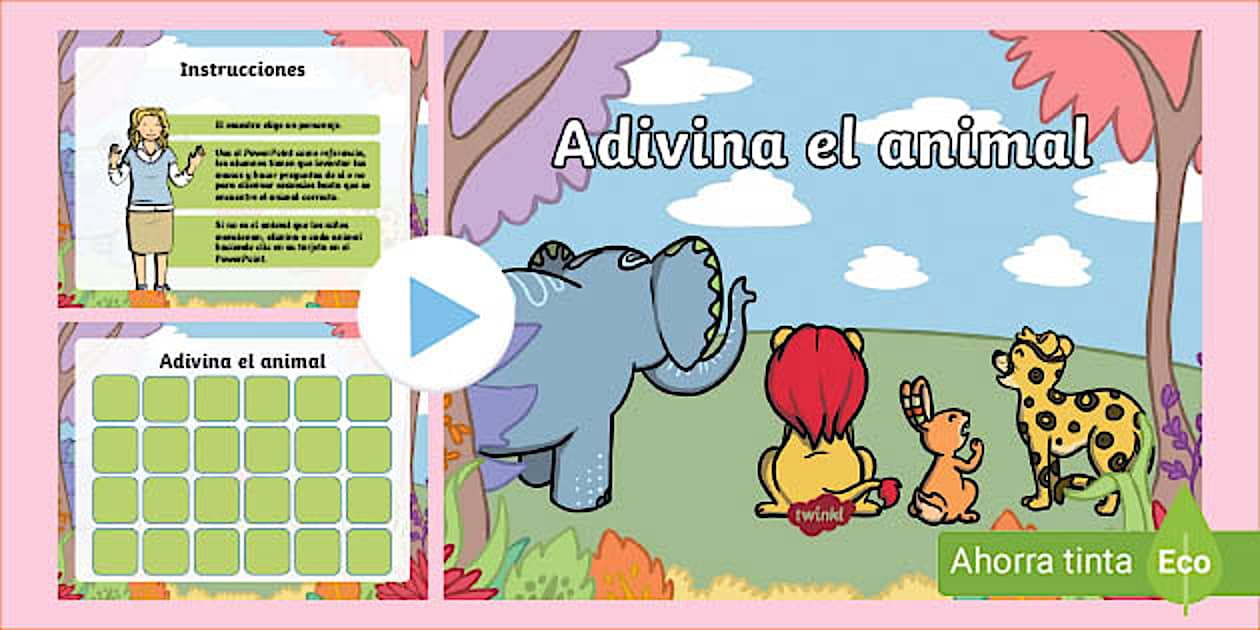 Juego en PowerPoint: Adivina el animal - Twinkl