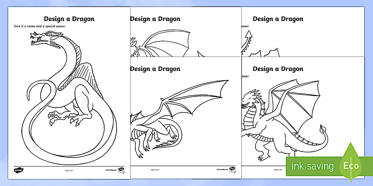 St. George's Day Design a Dragon Worksheet (teacher made)
