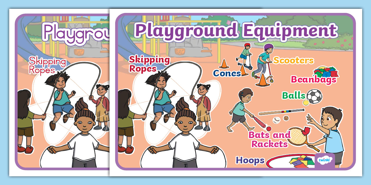 Playground Equipment Display Poster - Twinkl