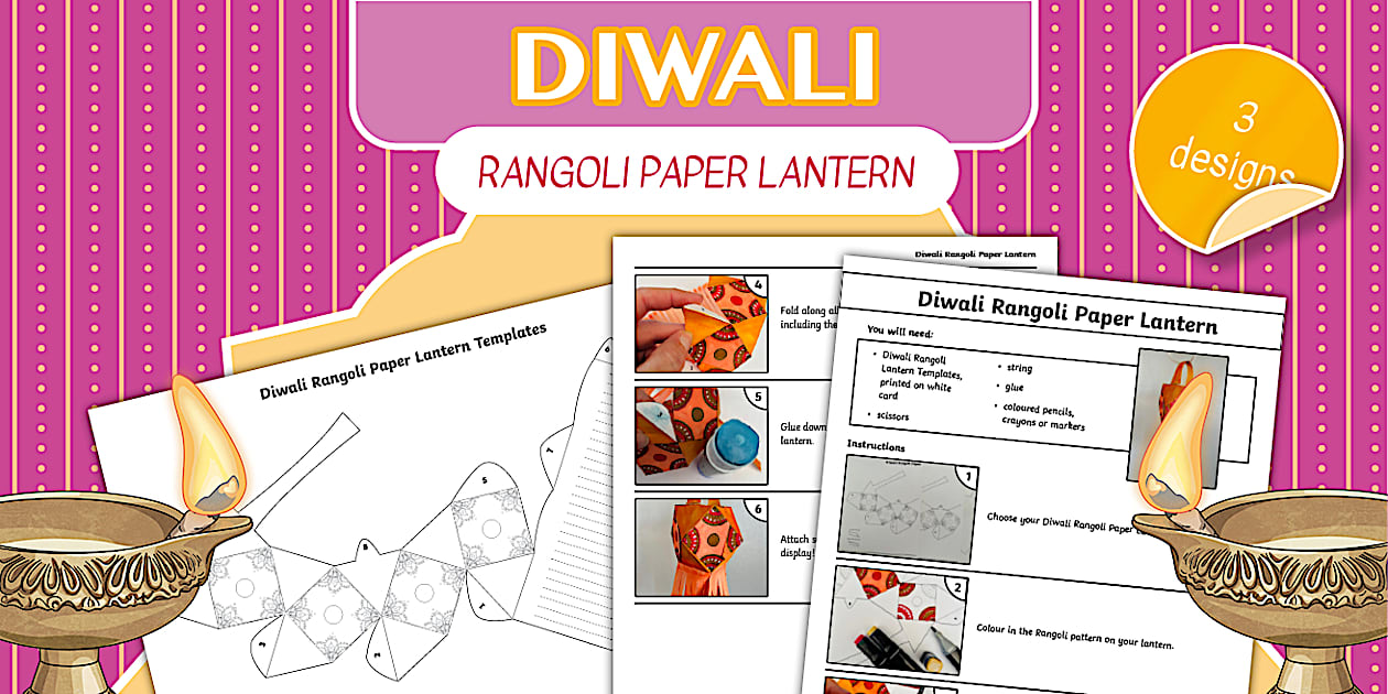 Diwali Rangoli Paper Lantern Craft