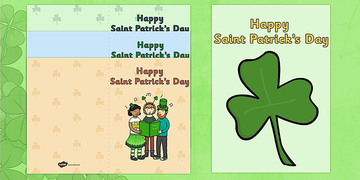 Saint Patrick's Day Greeting Card Templates (Teacher-Made)