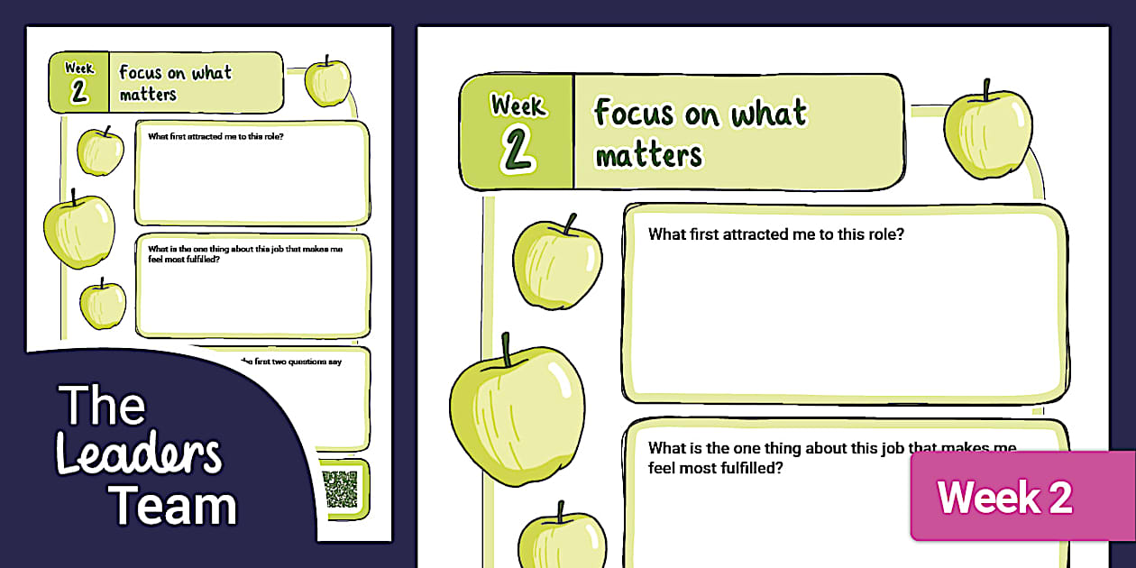 Leader's Journal: Focus on What Matters - leaders (Week 2)