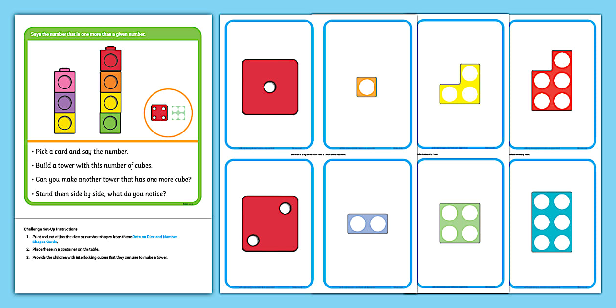EYFS Maths One More Than Challenge: One More Than Towers EYFS Maths One More Than Challenge: One More Than Towers